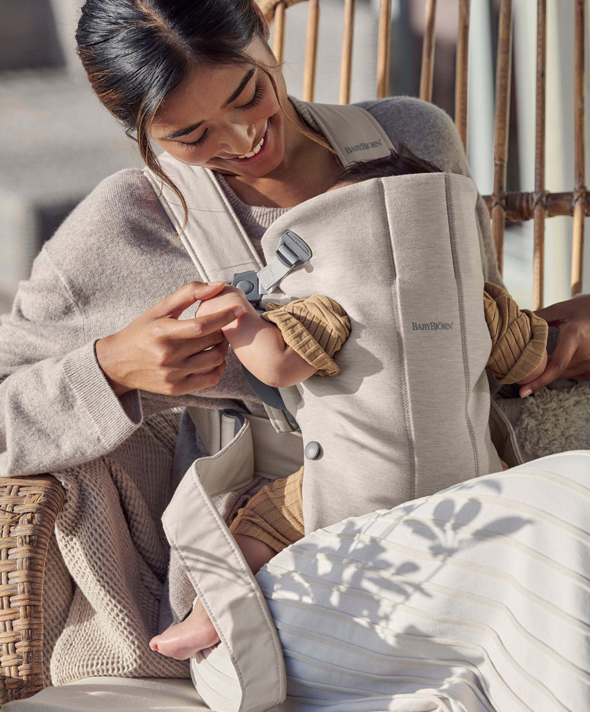 BabyBjörn Baby Carrier Mini - Light Beige – Mamas & Papas UK