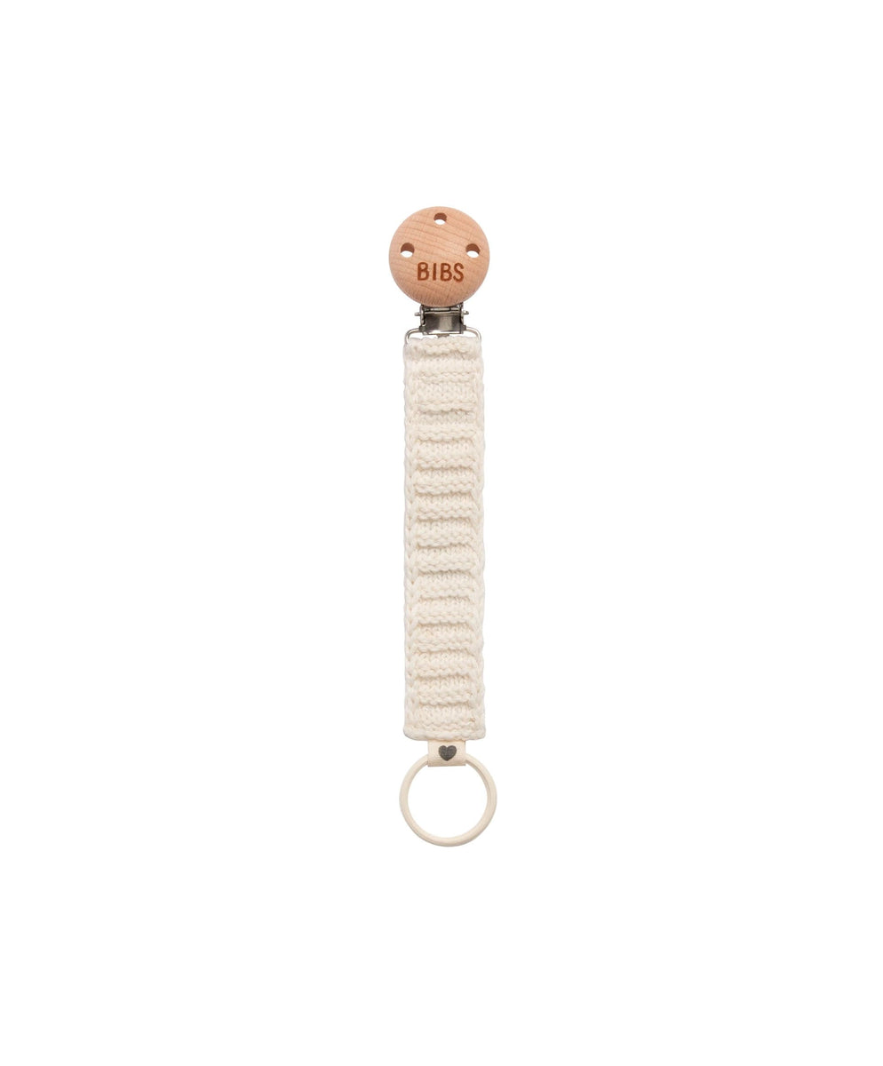 BIBS Pacifier Clip - Knitted Ivory – Mamas & Papas UK