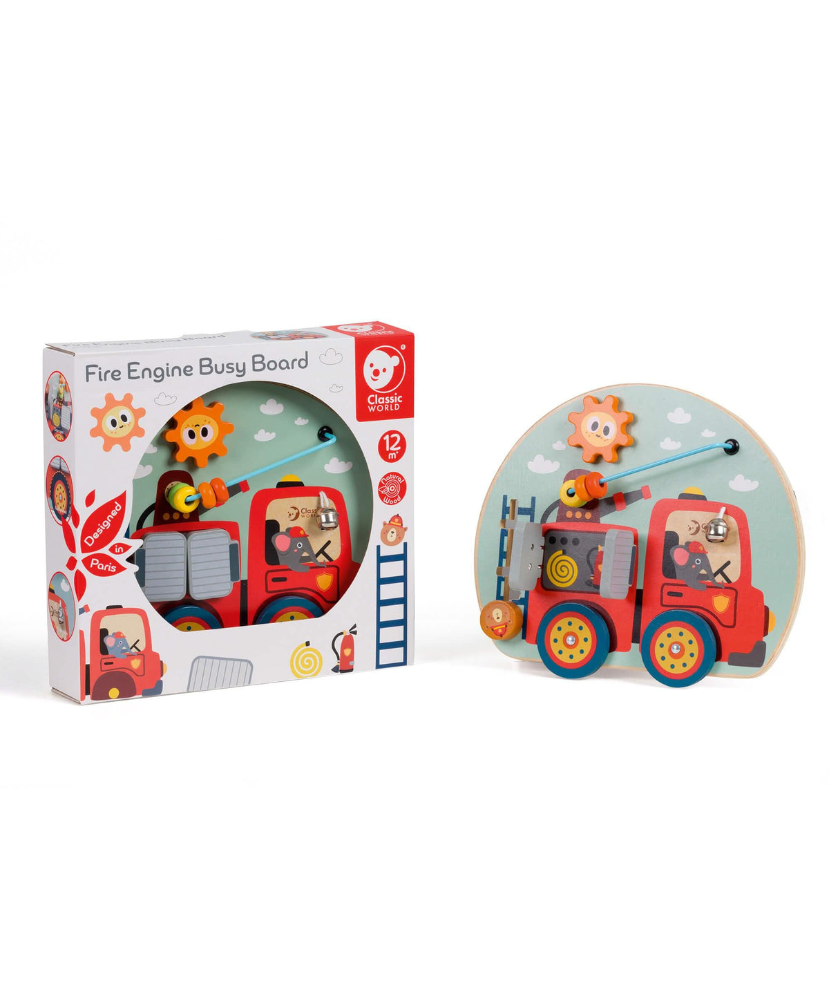 Fire Engine Busy Board Toy | Classic World Toys – Mamas & Papas UK