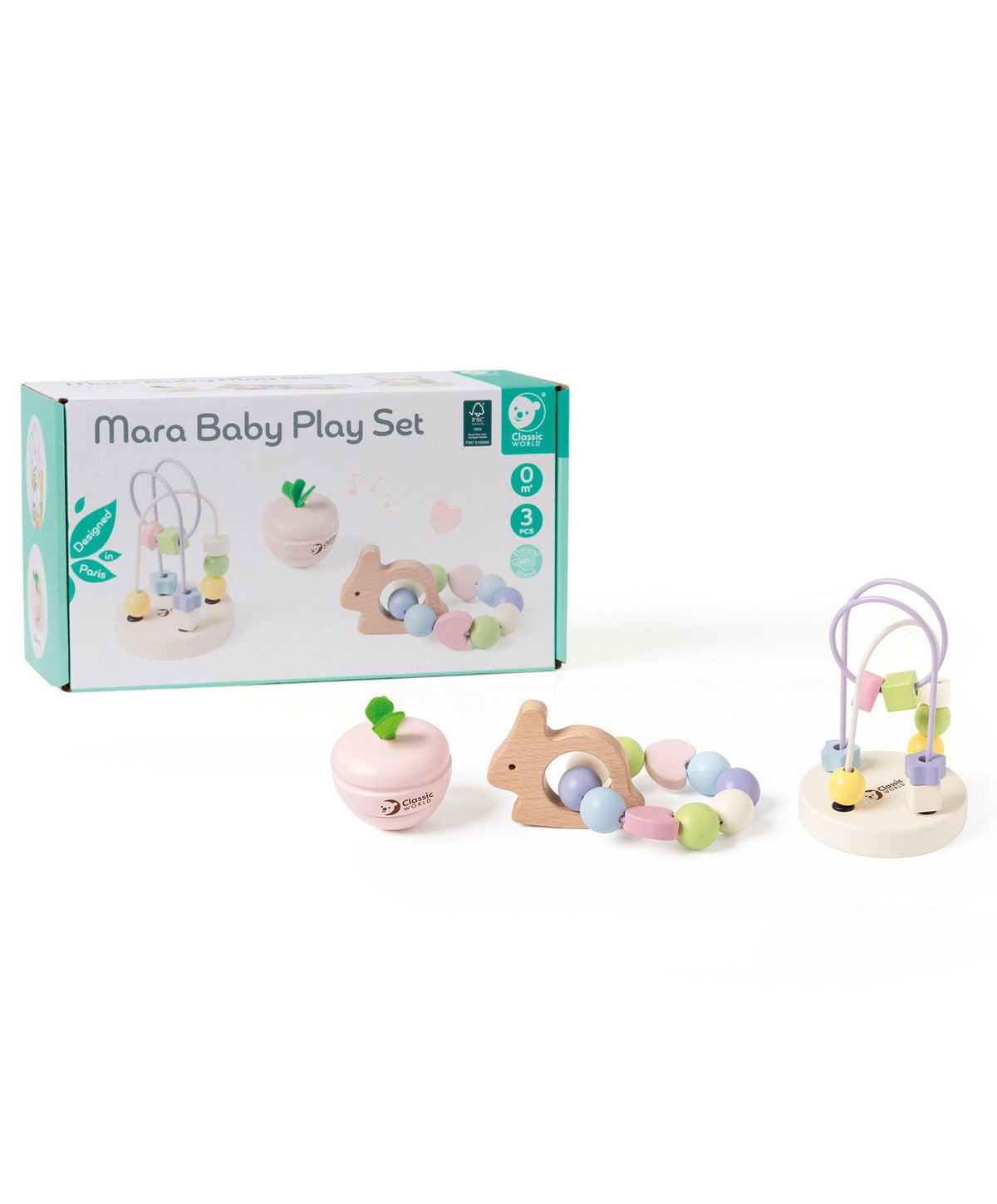 Classic World - Mara Baby Wooden Toys Set – Mamas & Papas UK