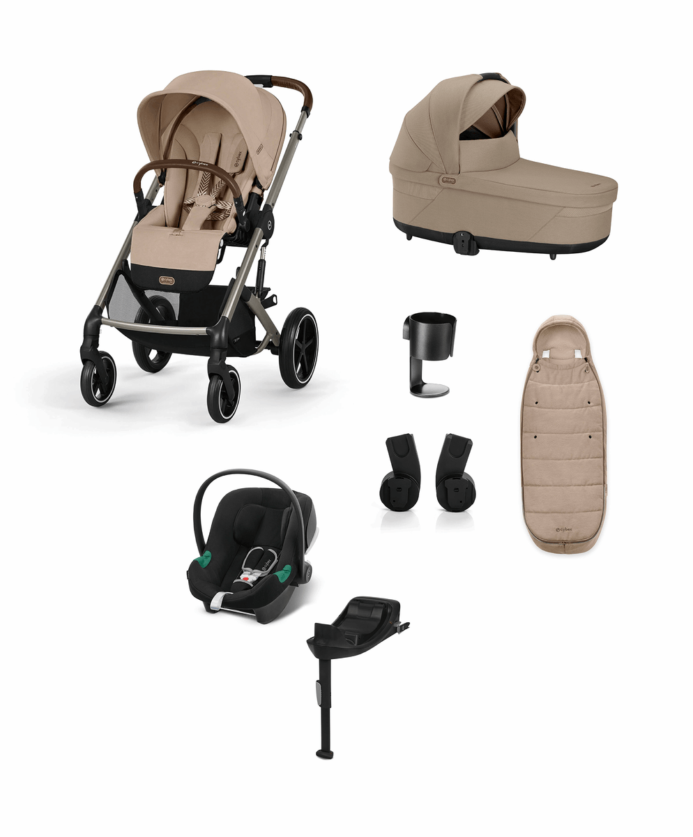 Cybex Balios Pushchair Bundle with Cybex Aton B2 i-Size Car Seat (6 Pi ...