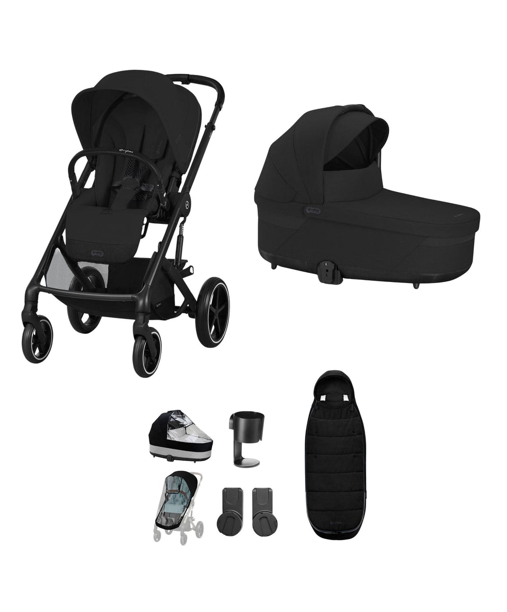 Cybex Balios Pushchair Bundle (5 Pieces) - Moon Black – Mamas & Papas UK