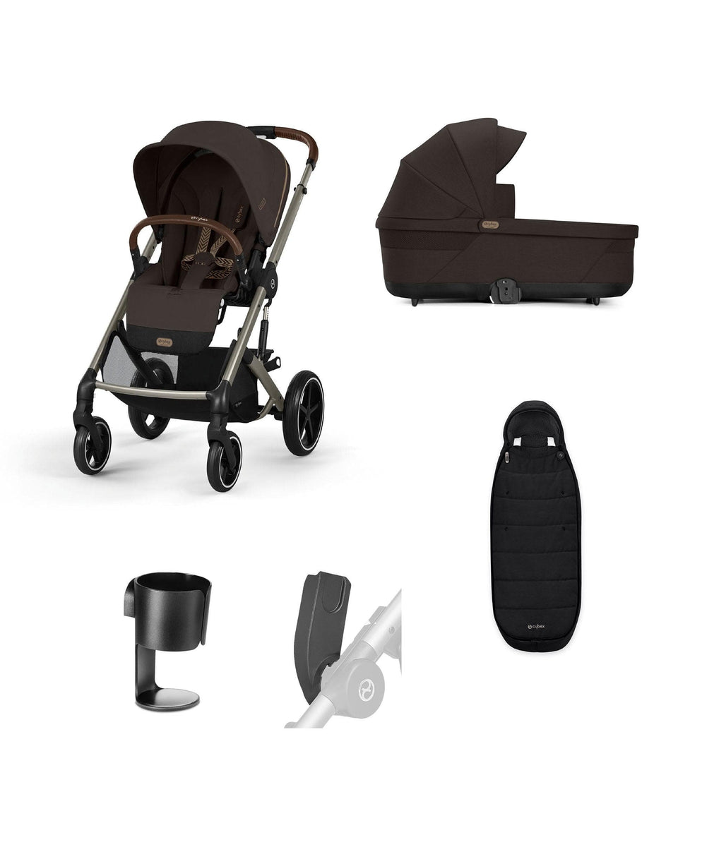 Cybex Balios S Lux Pushchair Bundle (5 Pieces) - Chocolate Brown ...