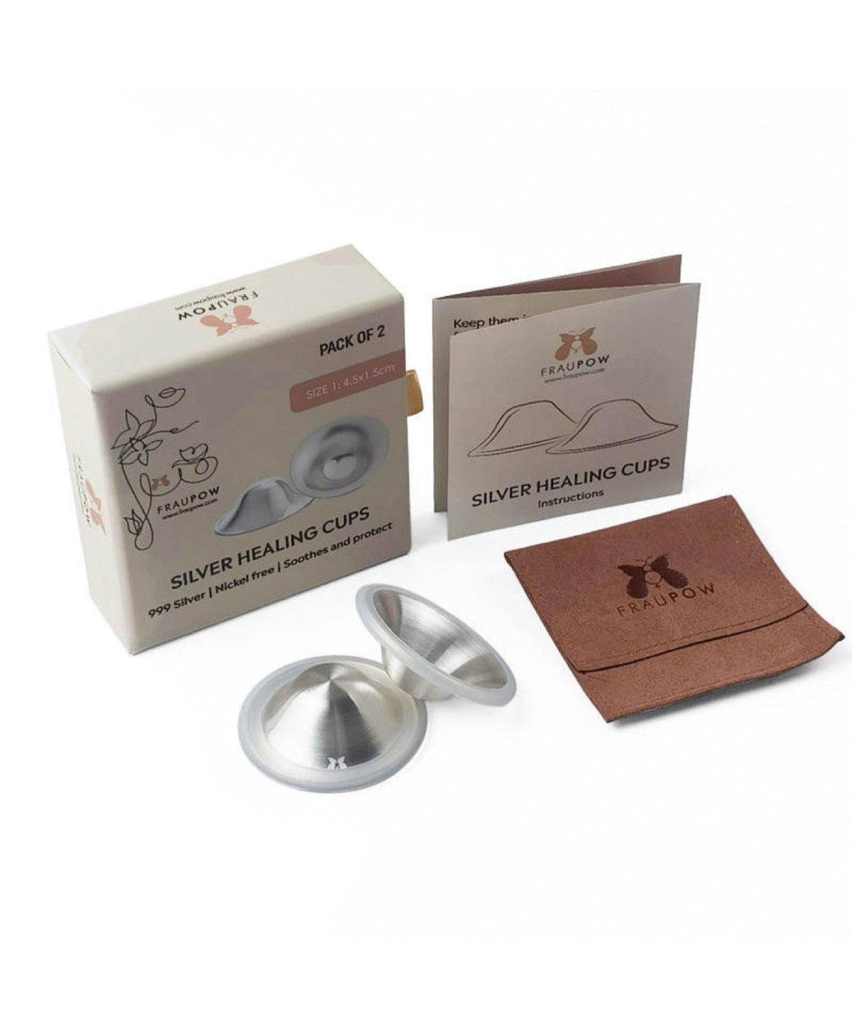 Fraupow Silver Nipple Shield Healing Cups - Size 1 – Mamas & Papas UK