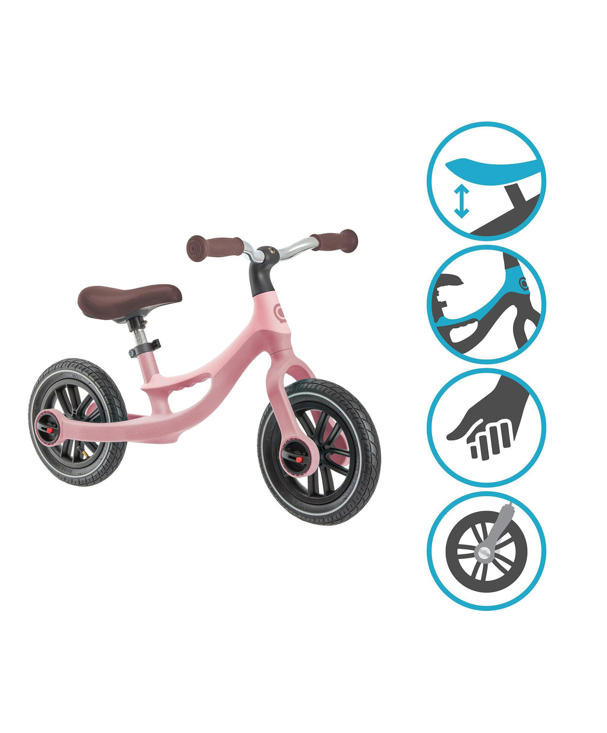 Globber Go Bike Elite Air - Pastel Pink – Mamas & Papas UK