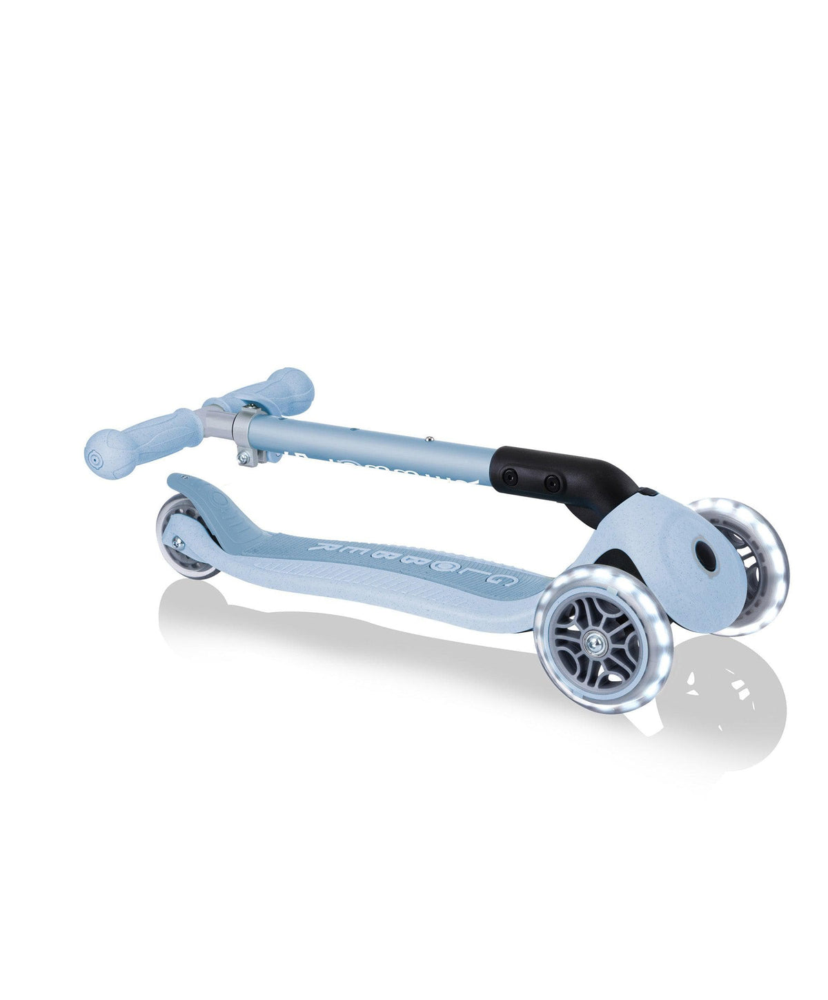 Globber Junior Foldable Lights Eco Scooter - Blueberry – Mamas & Papas UK