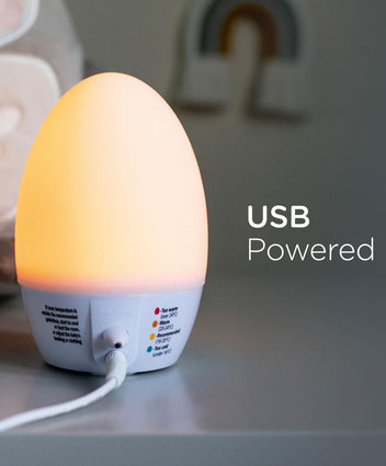 Tommee Tippee Gro Egg 2 Nursery Room Thermometer & Night Light - White ...