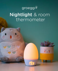 Tommee Tippee Gro Egg 2 Nursery Room Thermometer & Night Light - White ...