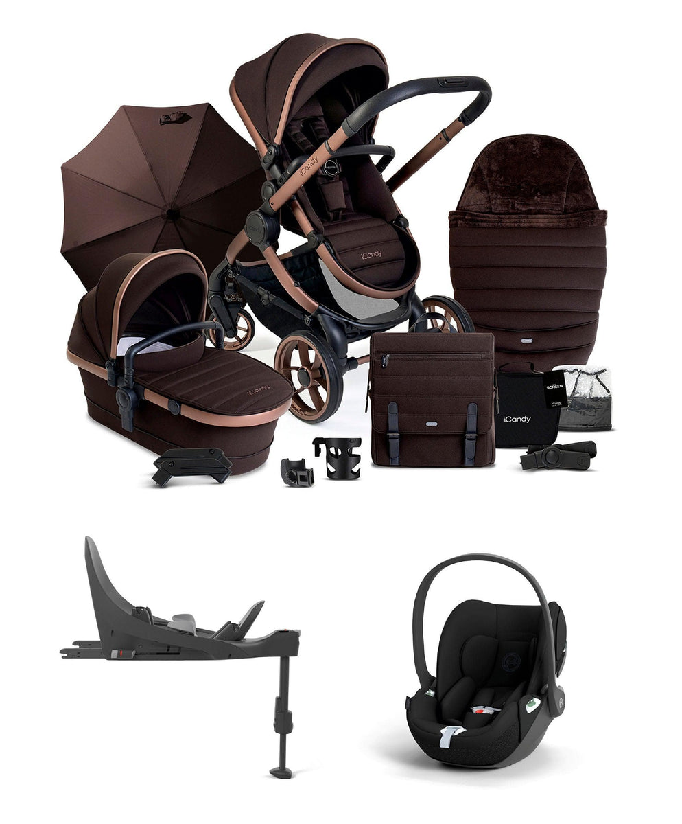 iCandy Peach 7 Complete Pushchair Bundle with Cybex Cloud T Car Seat ...