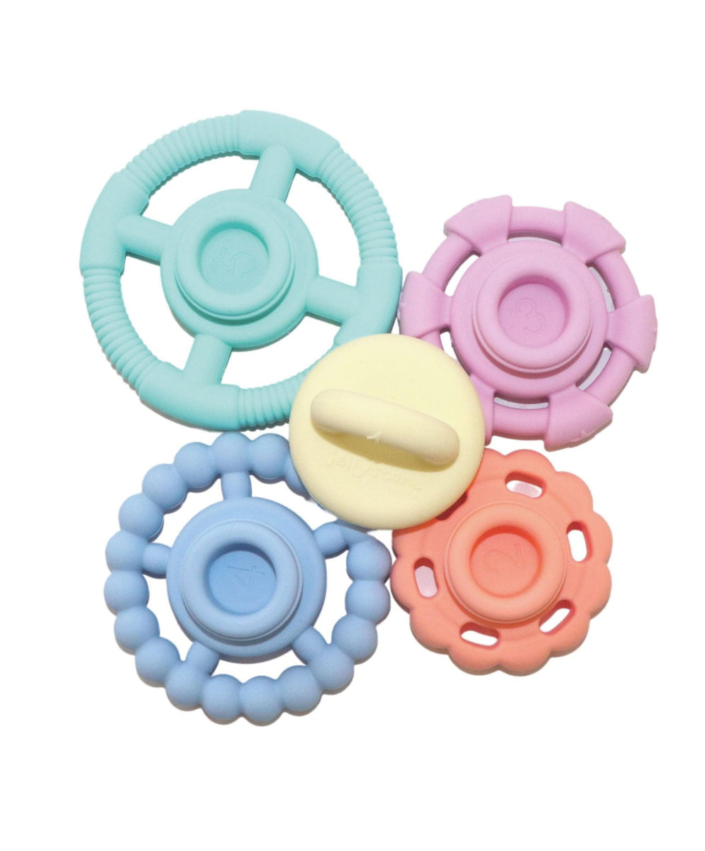 Jellystone Designs Rainbow Stackers & Teether – Pastel – Mamas & Papas UK
