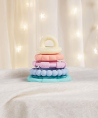Jellystone Designs Rainbow Stackers & Teether – Pastel – Mamas & Papas UK