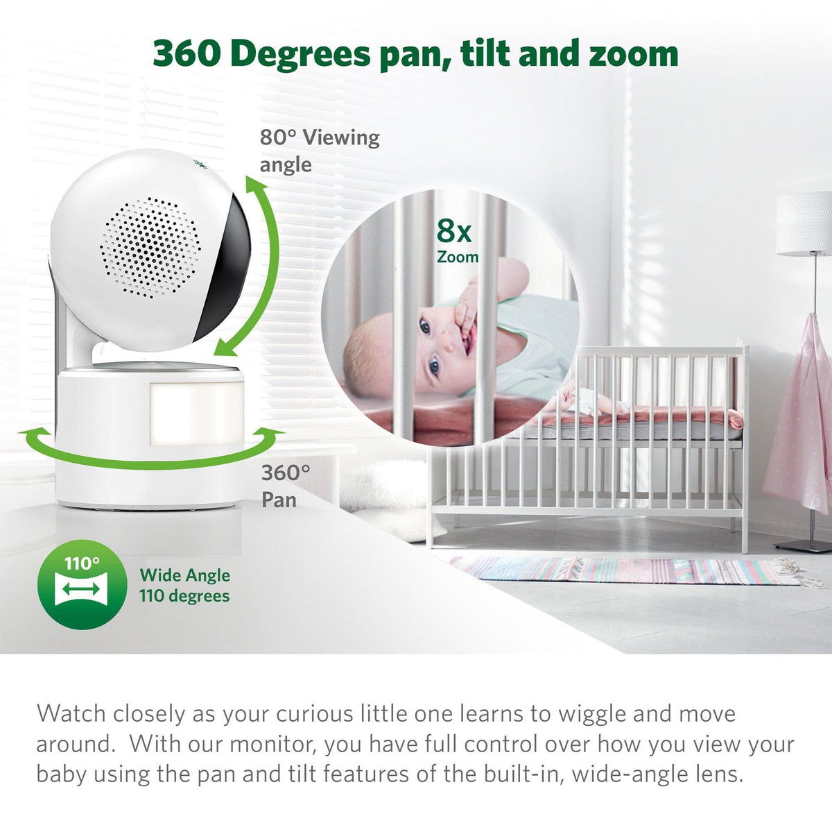 LeapFrog LF920HD 7 Inch Video Baby Monitor with Colour Night Vision ...