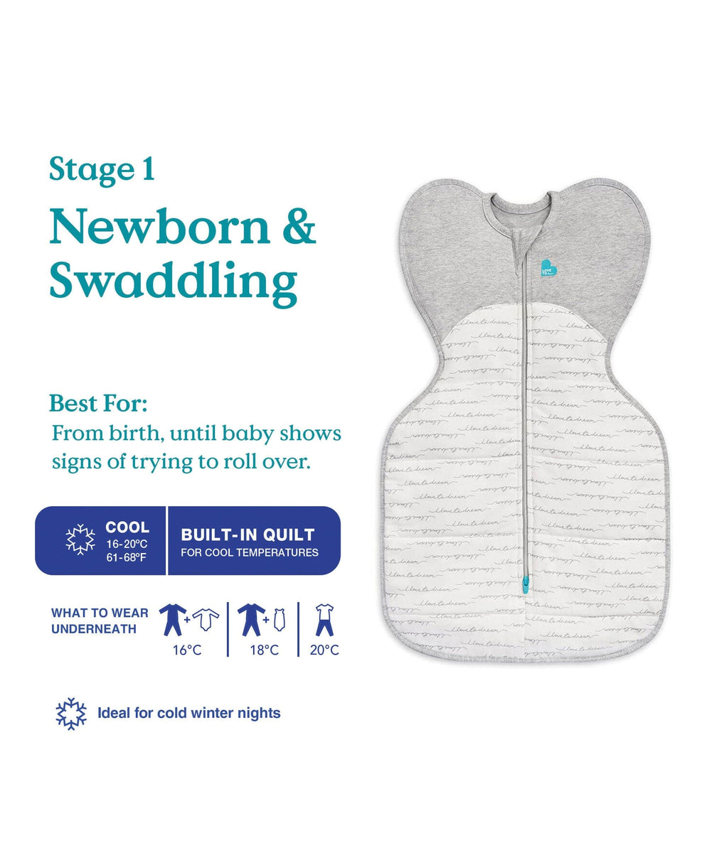 Love to Dream Swaddle Up™ (2.5 Tog) - White Dreamer – Mamas & Papas UK