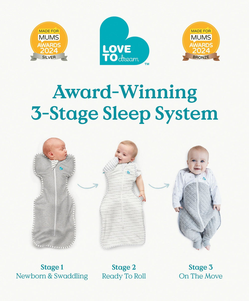 Love to Dream Swaddle Up™ (2.5 Tog) - White Dreamer – Mamas & Papas UK