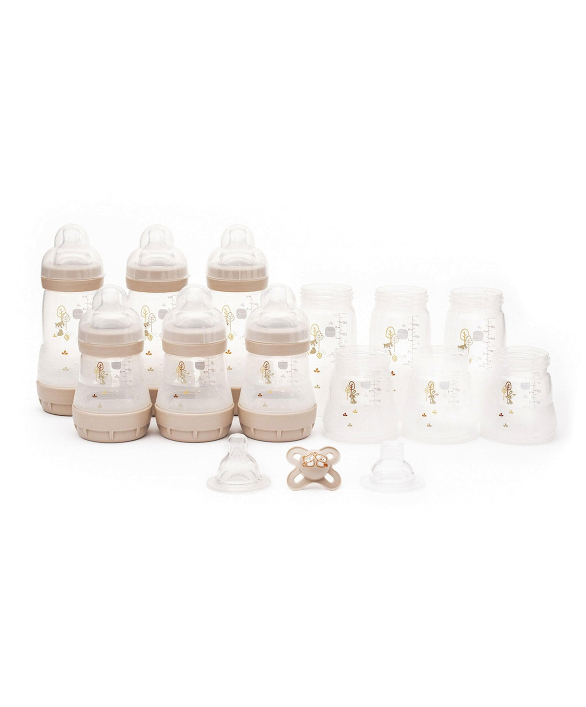 MAM Baby Anti-Colic Self Sterilising Bottles (Set of 17) - Taupe ...
