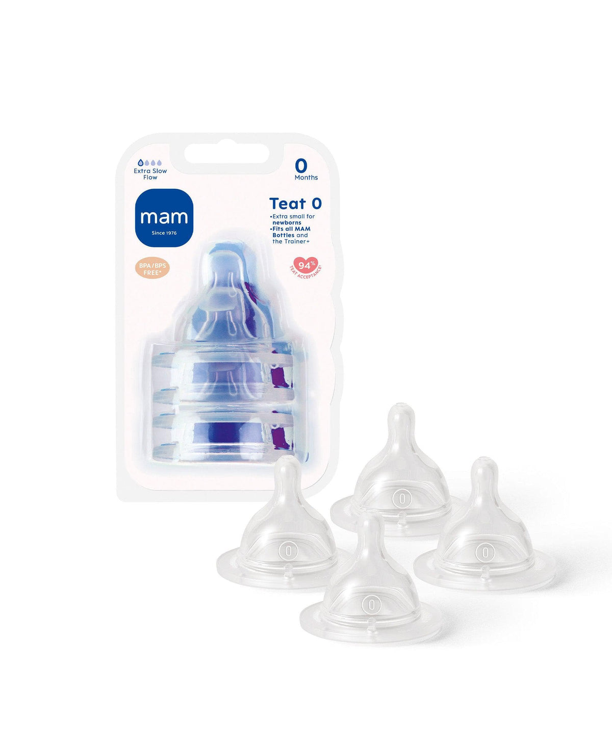 MAM Size 0 Bottle Teats (4 Pack) – Mamas & Papas UK
