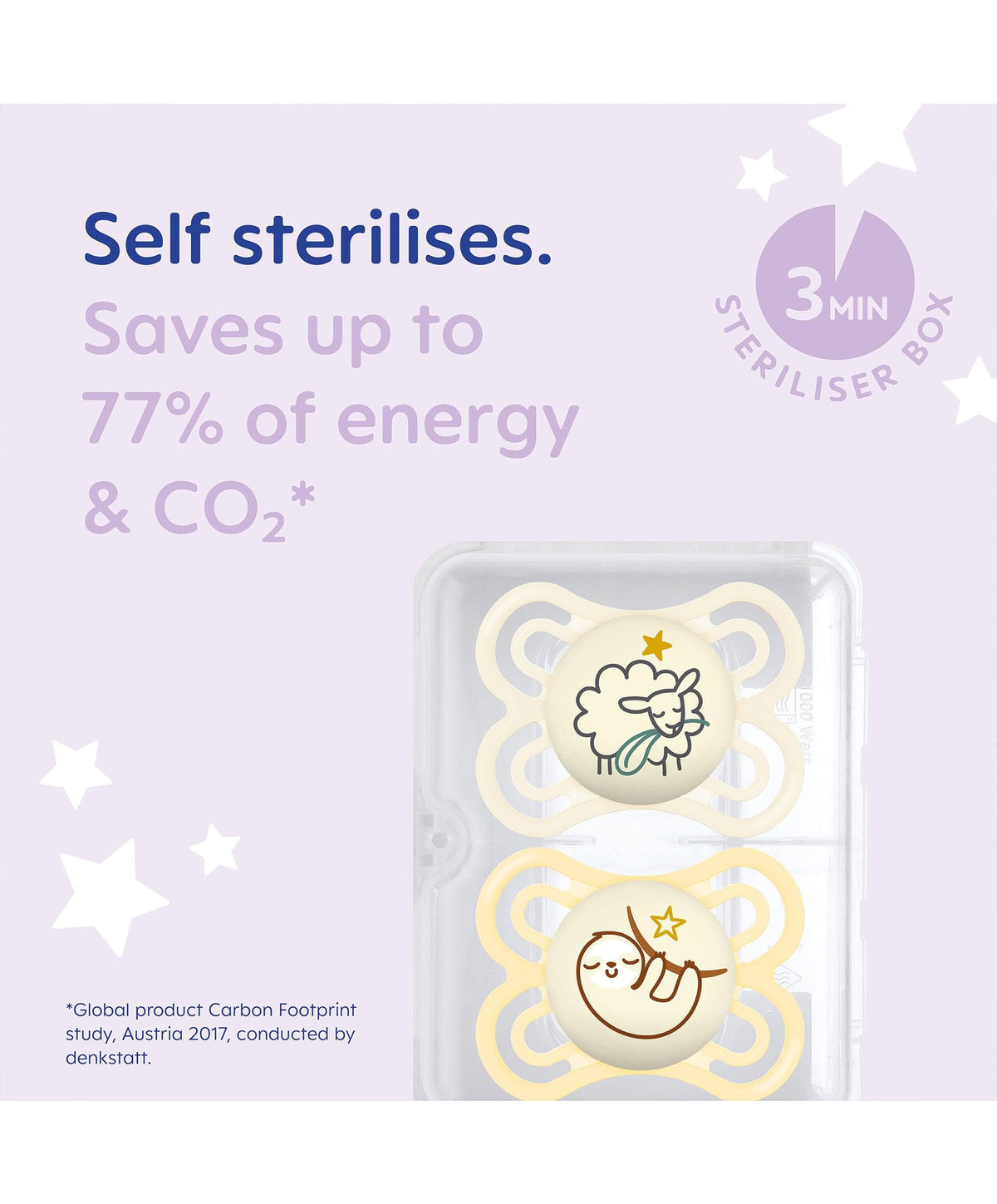 MAM Perfect Night Newborn Soother - 2 Pack – Mamas & Papas UK