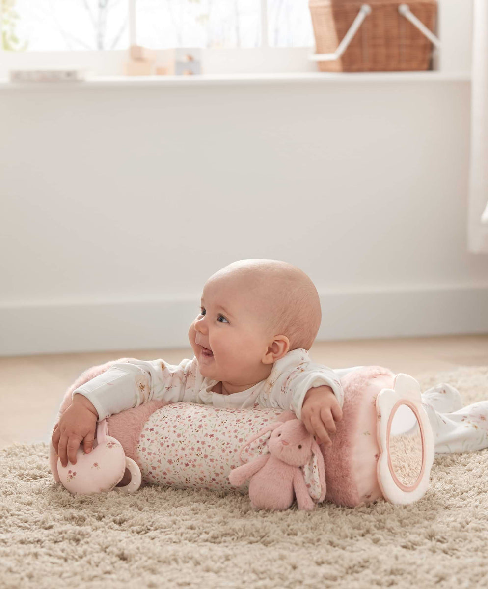 Welcome to the World Bunny Tummy Time Roll - Pink – Mamas & Papas UK
