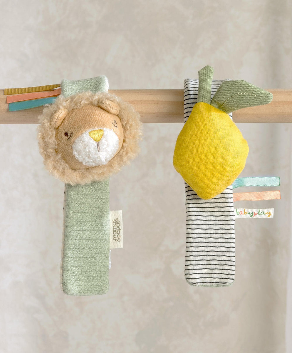 Wrist Rattles - Lion/Lemon (2 Pack) – Mamas & Papas UK