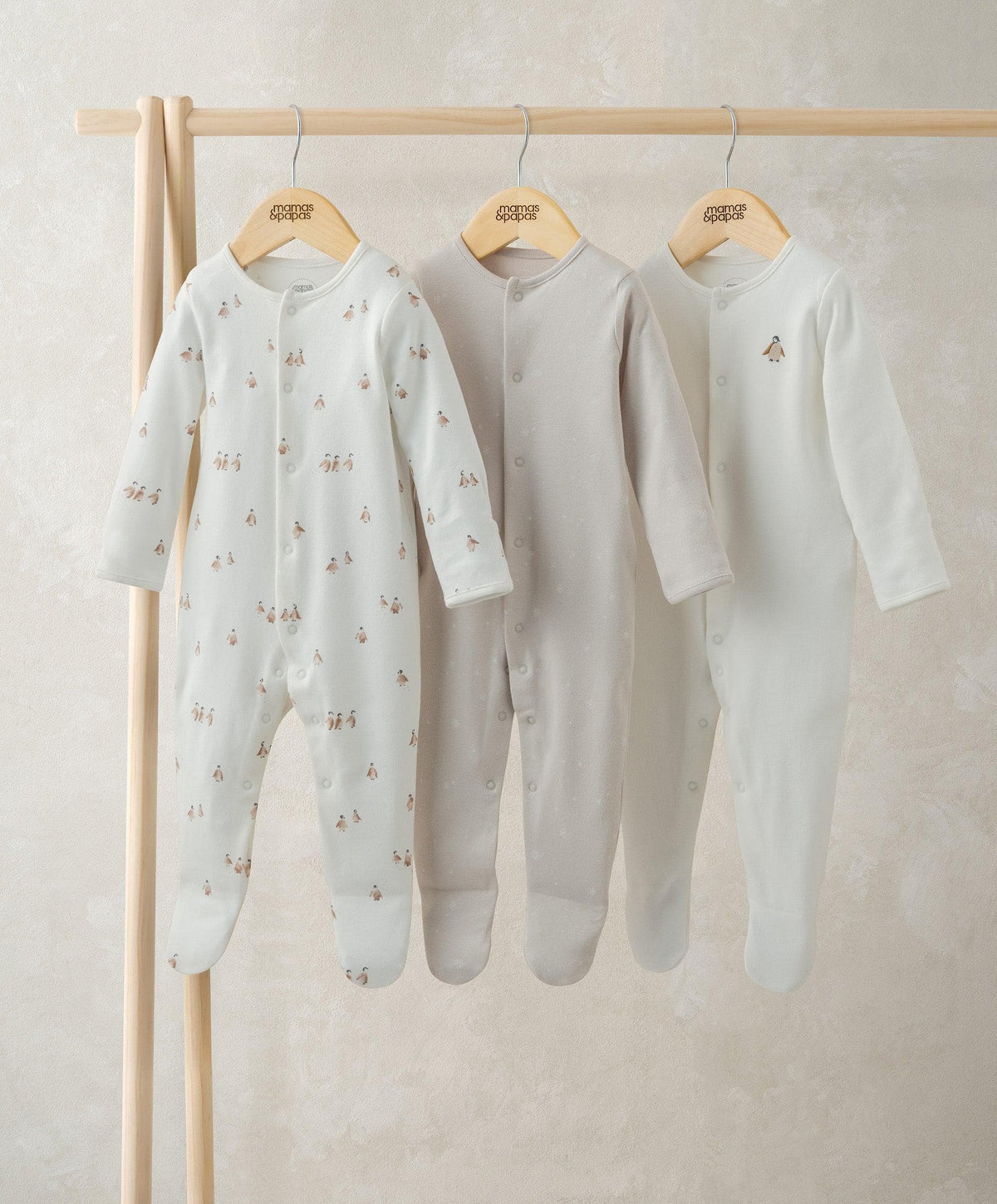 Penguin Sleepsuits (Pack of 3) – Mamas & Papas UK