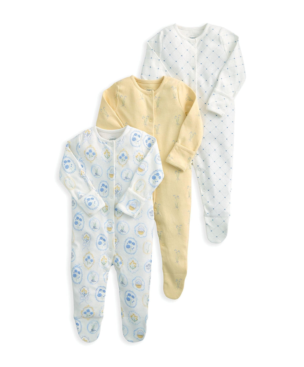 Sleepsuits (Pack of 3) - Delicate Dreamer – Mamas & Papas UK