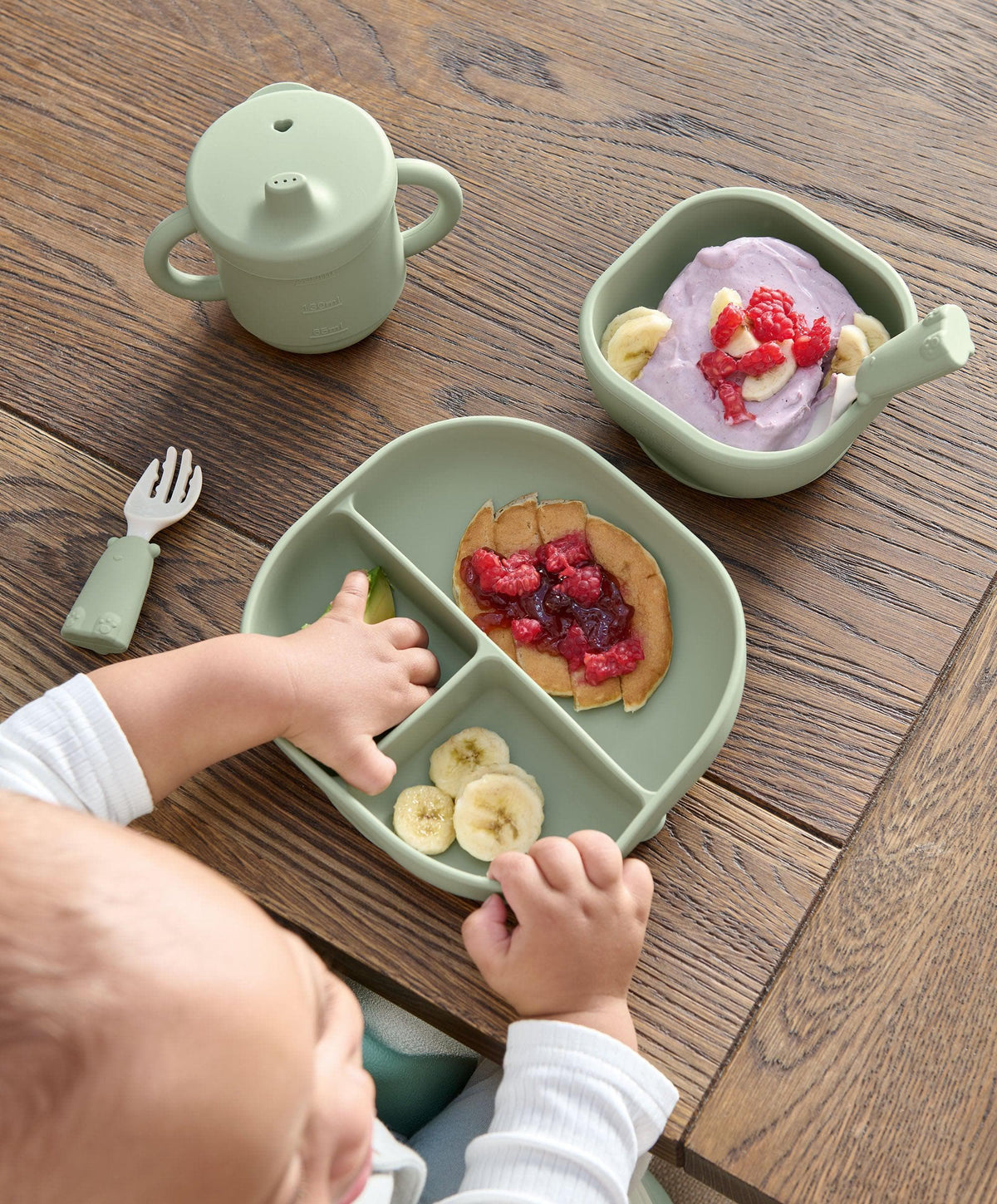 First Mealtime Silicone Set - Kiwi – Mamas & Papas UK