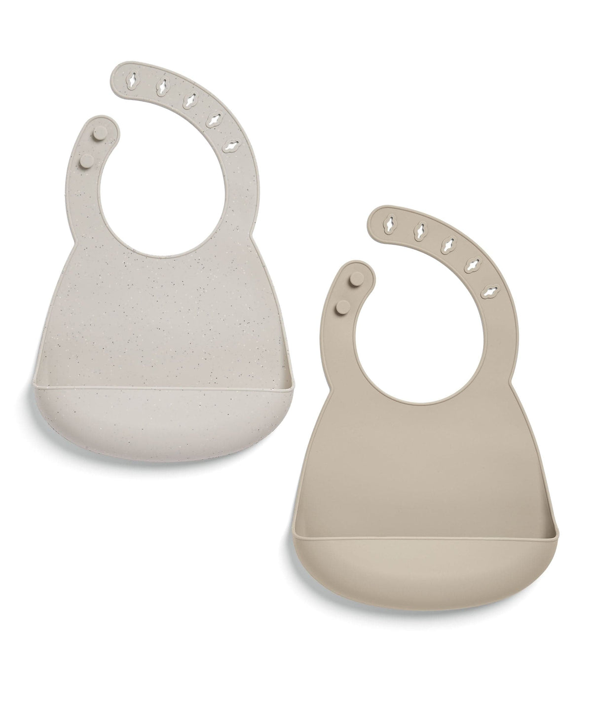 Silicone Bibs (2 Pack) – Neutral Speckle – Mamas & Papas UK