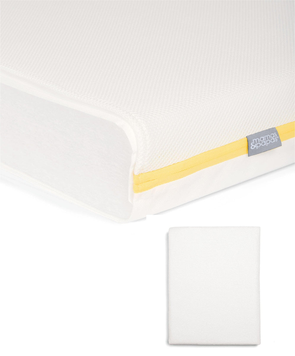 Essential Airflow Fibre Cotbed Mattress & Anti-Allergy Terry Towelling ...