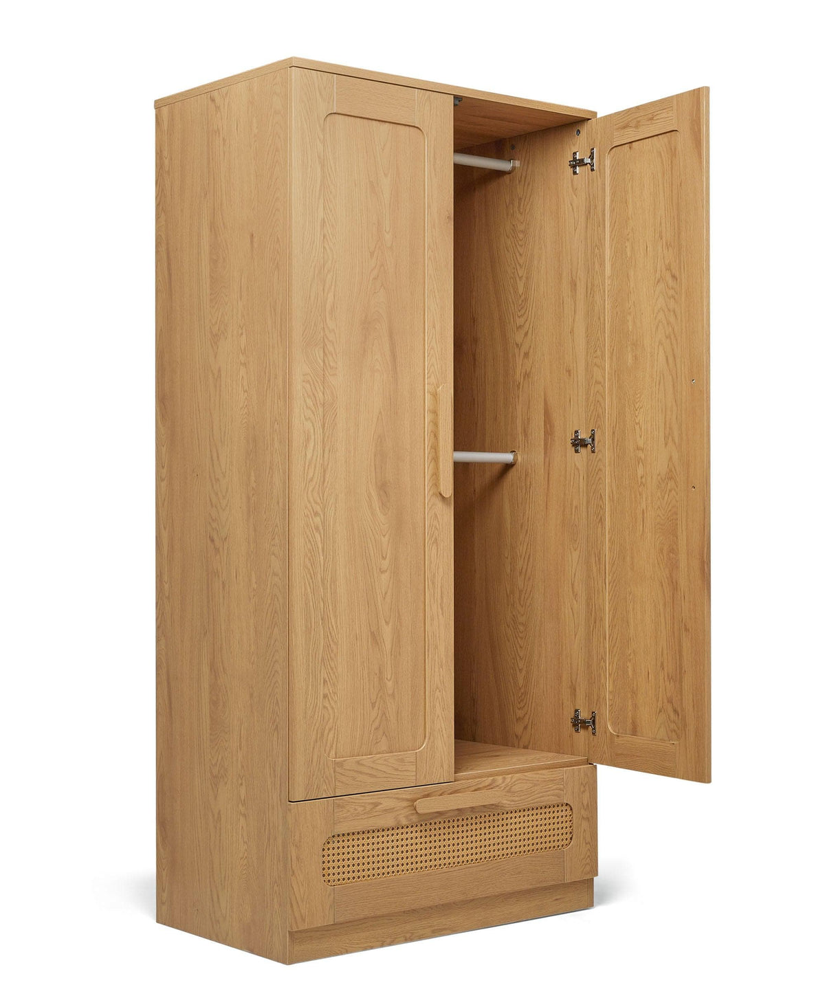 Esna 3 Piece Cotbed Set with Dresser Changer & Wardrobe - Rattan ...