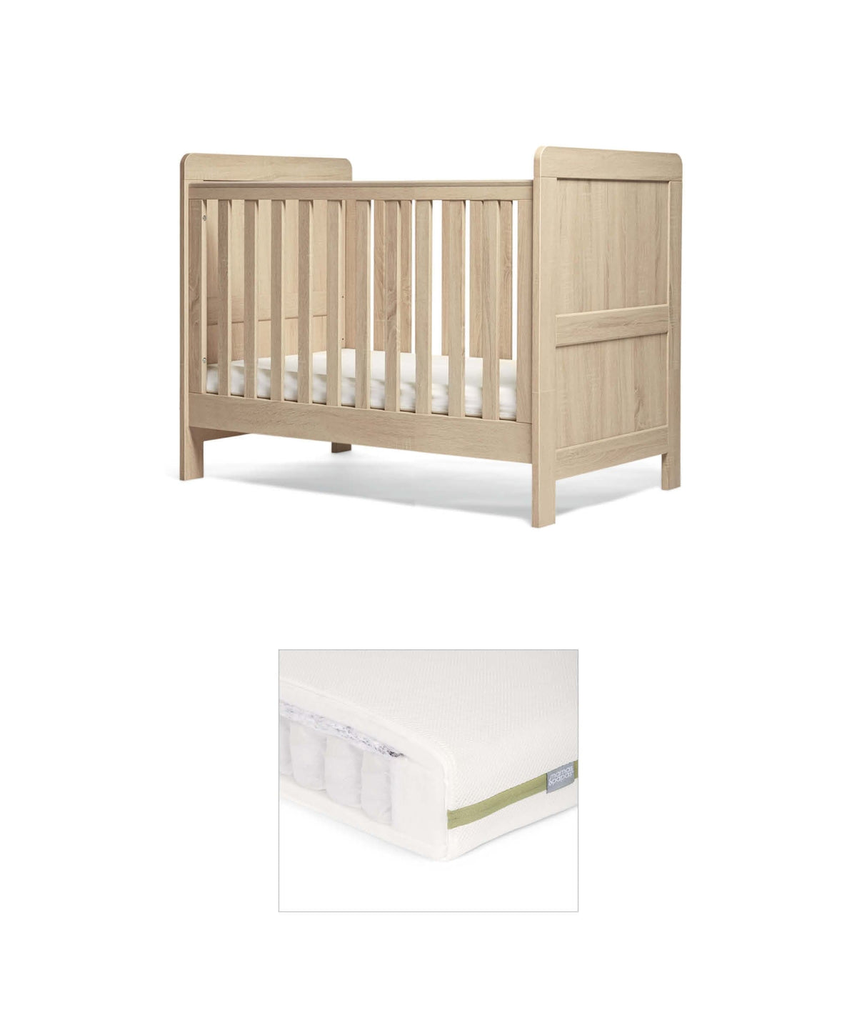 Atlas Small Cotbed Bundle with Premium Pocket Spring Small Cotbed & Co ...