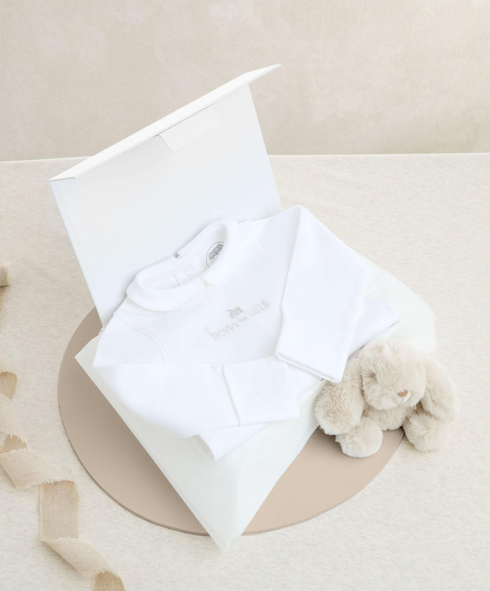 0-3m Born In 2026 All In One & Beanie Bunny Small Gift Box – Mamas ...