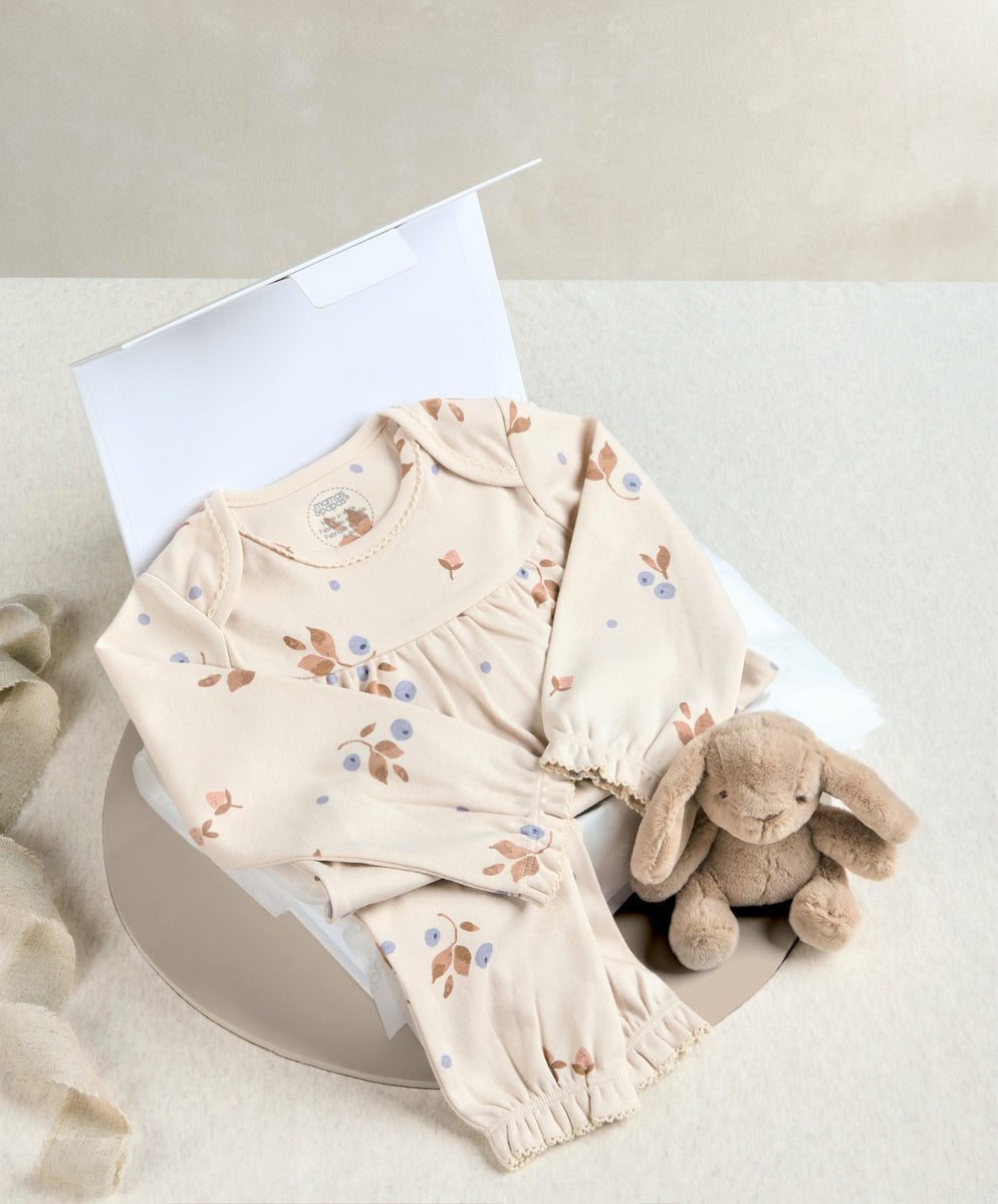 Berry Print Pyjamas & Small Beanie Bunny Gift Box – Mamas & Papas UK