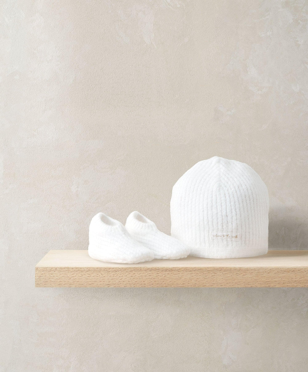 Waffle Knit Hat & Booties Set - White – Mamas & Papas UK