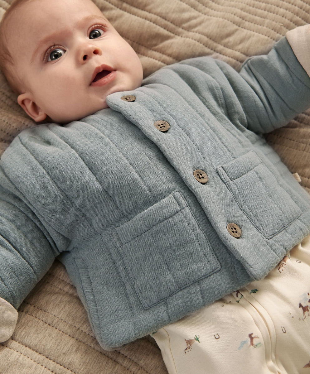 Blue Quilted Jacket – Mamas & Papas UK