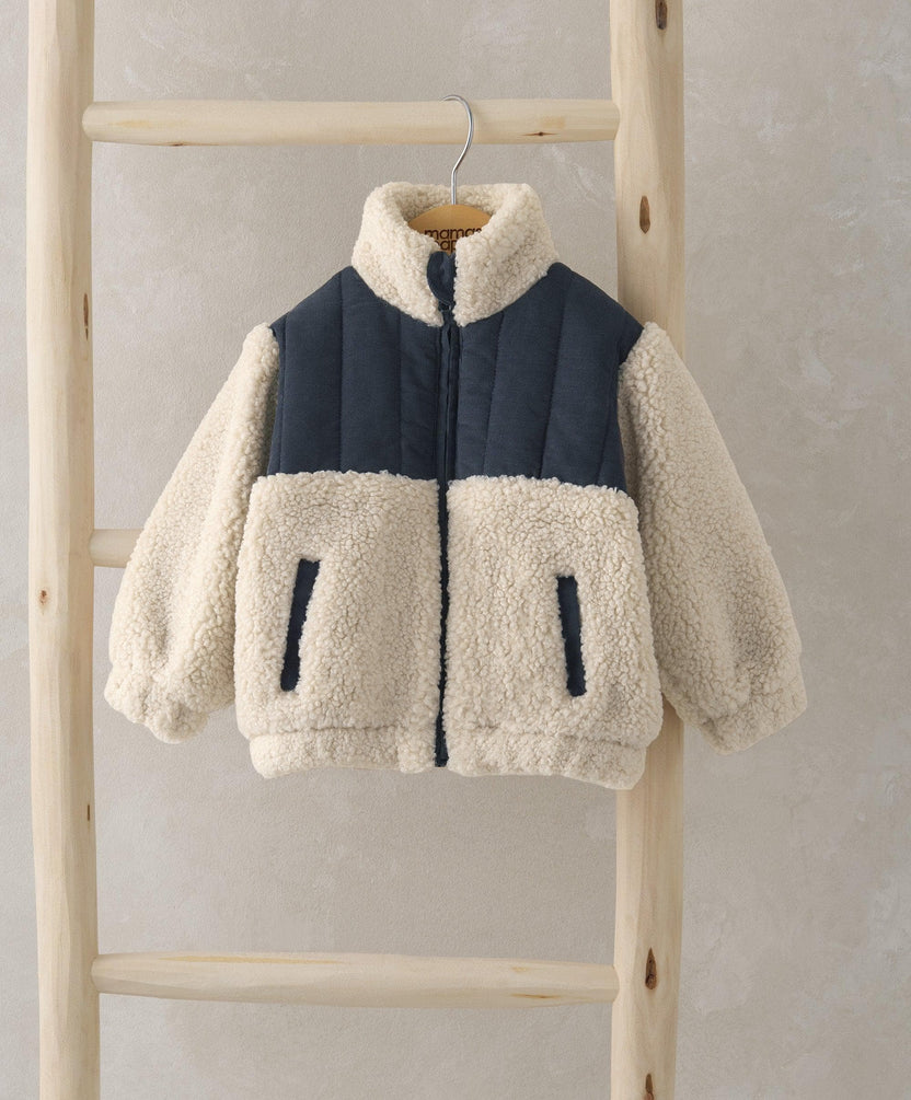 Shop the Stylish Borg Jacket for 3-6 Months in Beige – Mamas & Papas UK