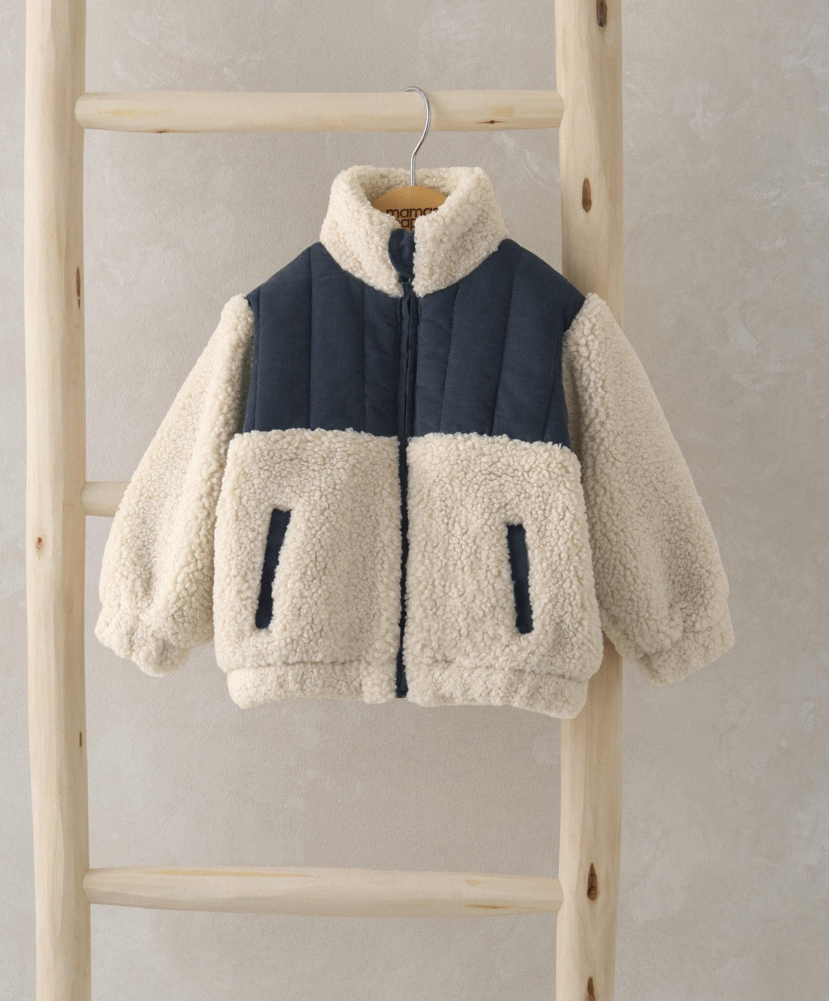 Shop the Stylish Borg Jacket for 3-6 Months in Beige – Mamas & Papas UK