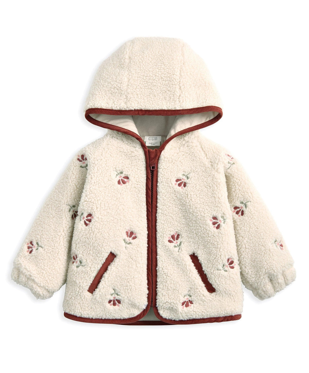 Hooded Borg Jacket - Cream – Mamas & Papas UK