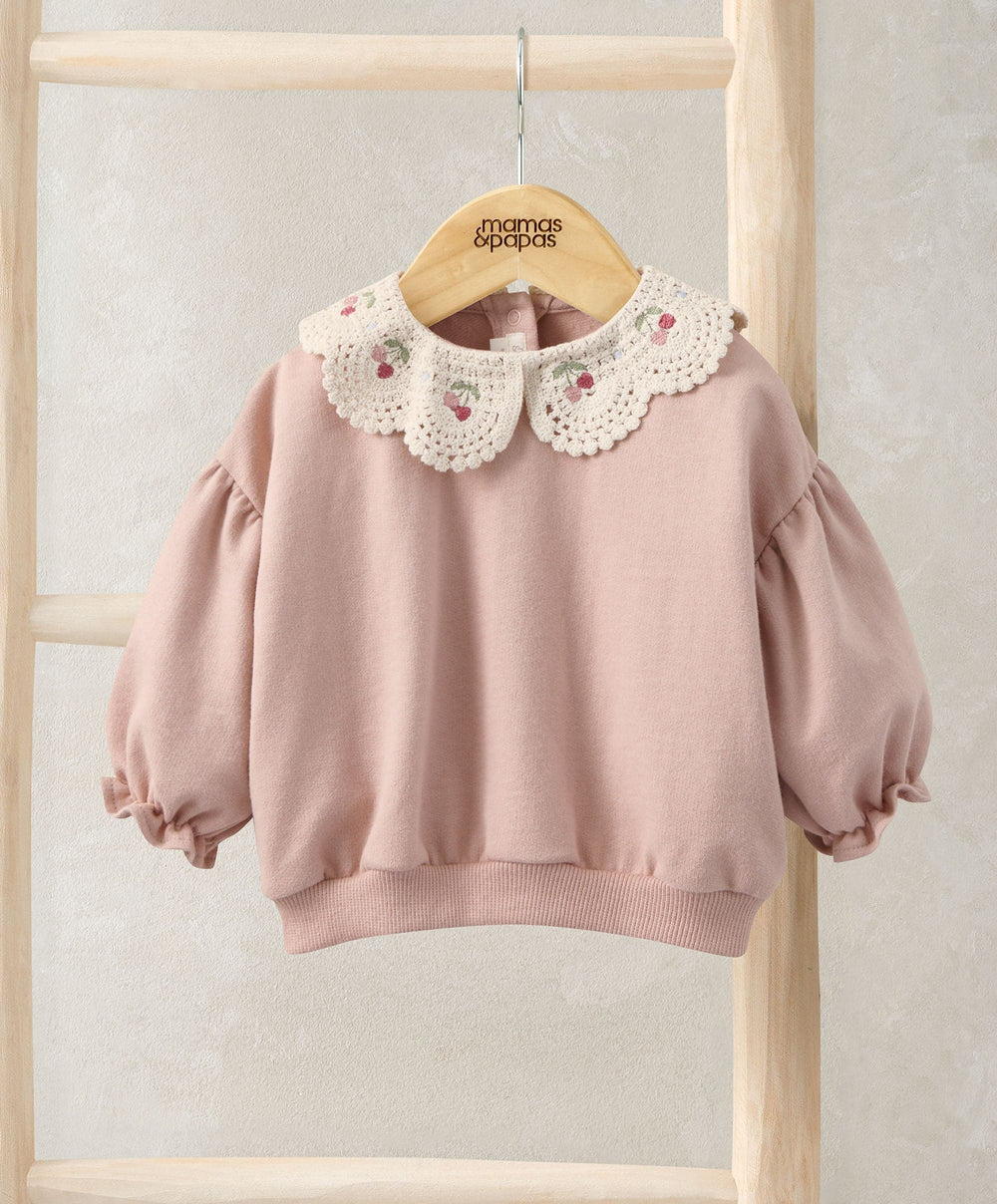 Cherry Knitted Collar Sweatshirt – Mamas & Papas UK