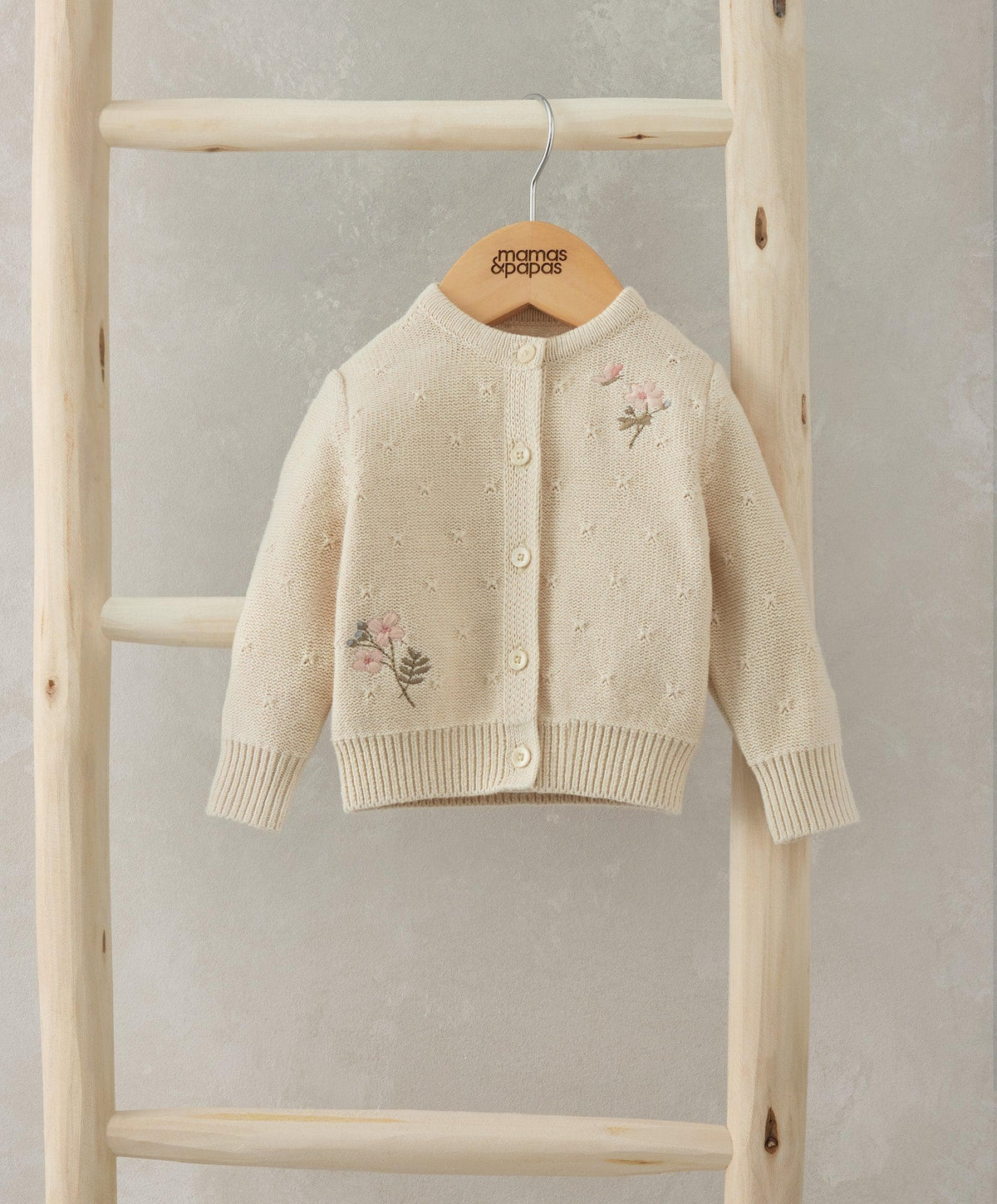 Embroidered Knitted Cardigan - Cream – Mamas & Papas UK