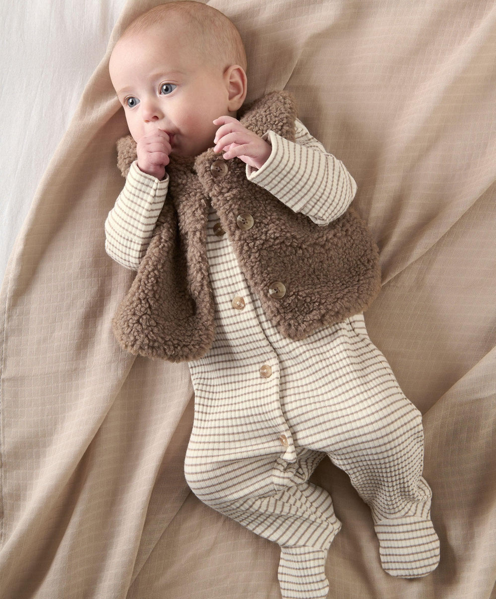 Borg Gilet & All in One Outfit Set - Sand – Mamas & Papas UK