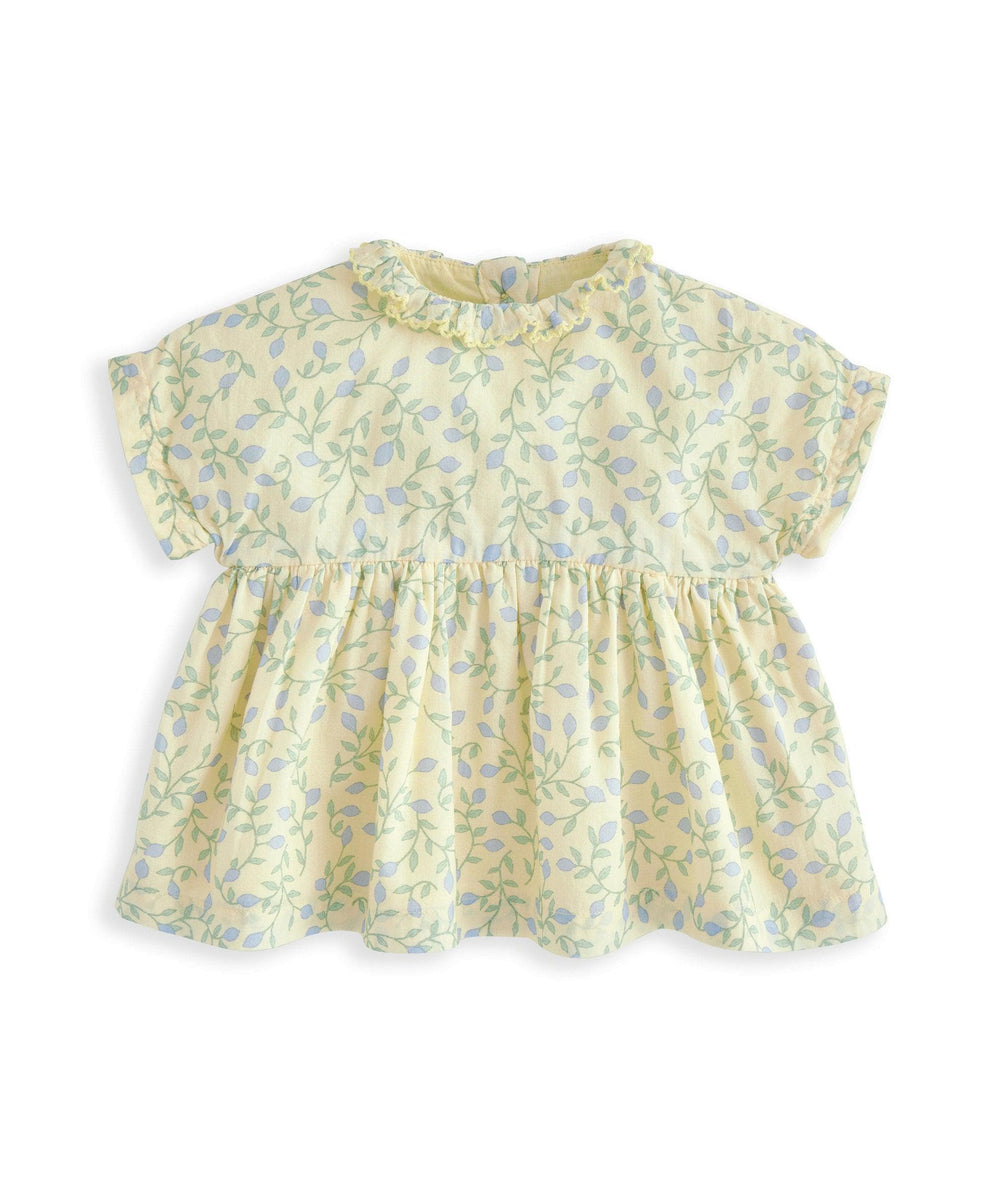 Frill Collar Blouse & Bloomer Set (2 Pieces) - Climbing Buds Print ...
