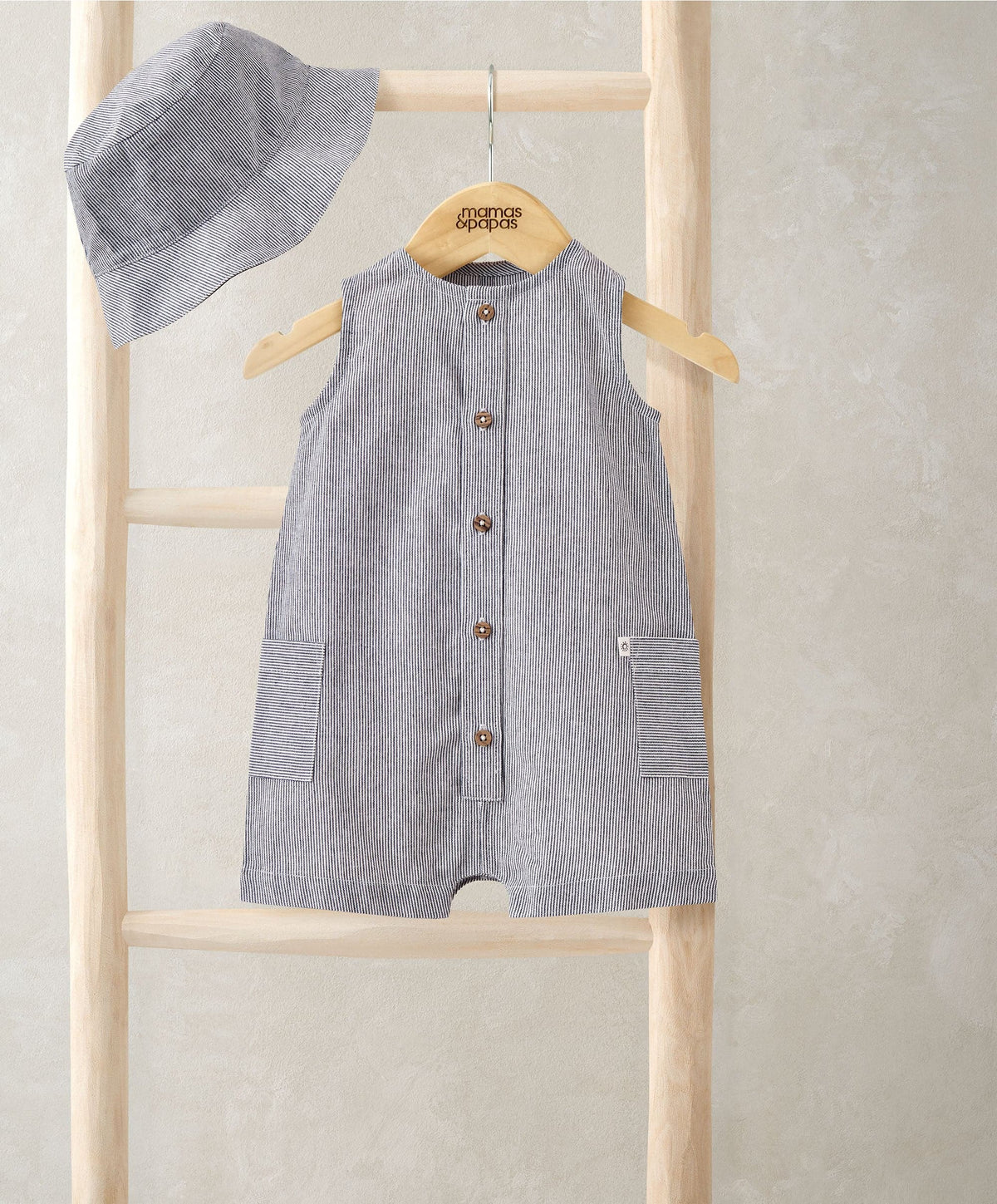 Stripe Shortie Romper & Hat – Mamas & Papas UK