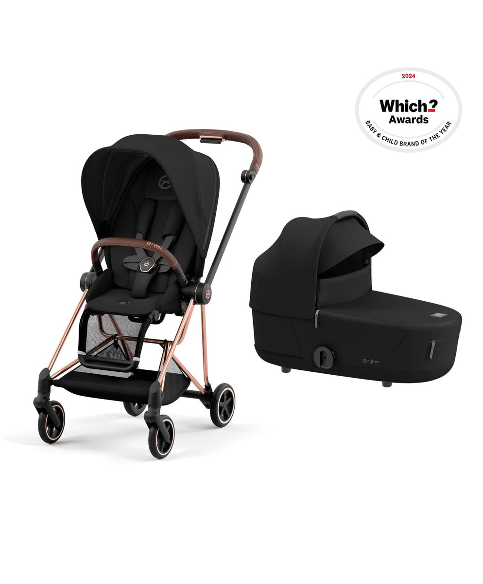 Cybex Mios 3 Piece Complete Pushchair Bundle - Rose Gold / Sepia Black ...