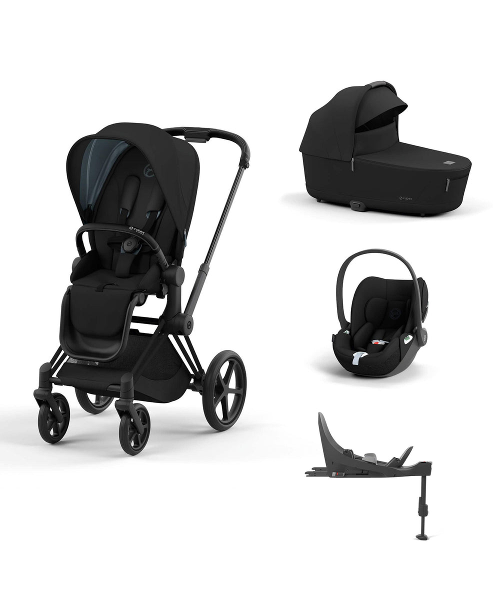 Cybex Priam Pushchair with Cybex Cloud T Car Seat (5 Pieces) - Black ...