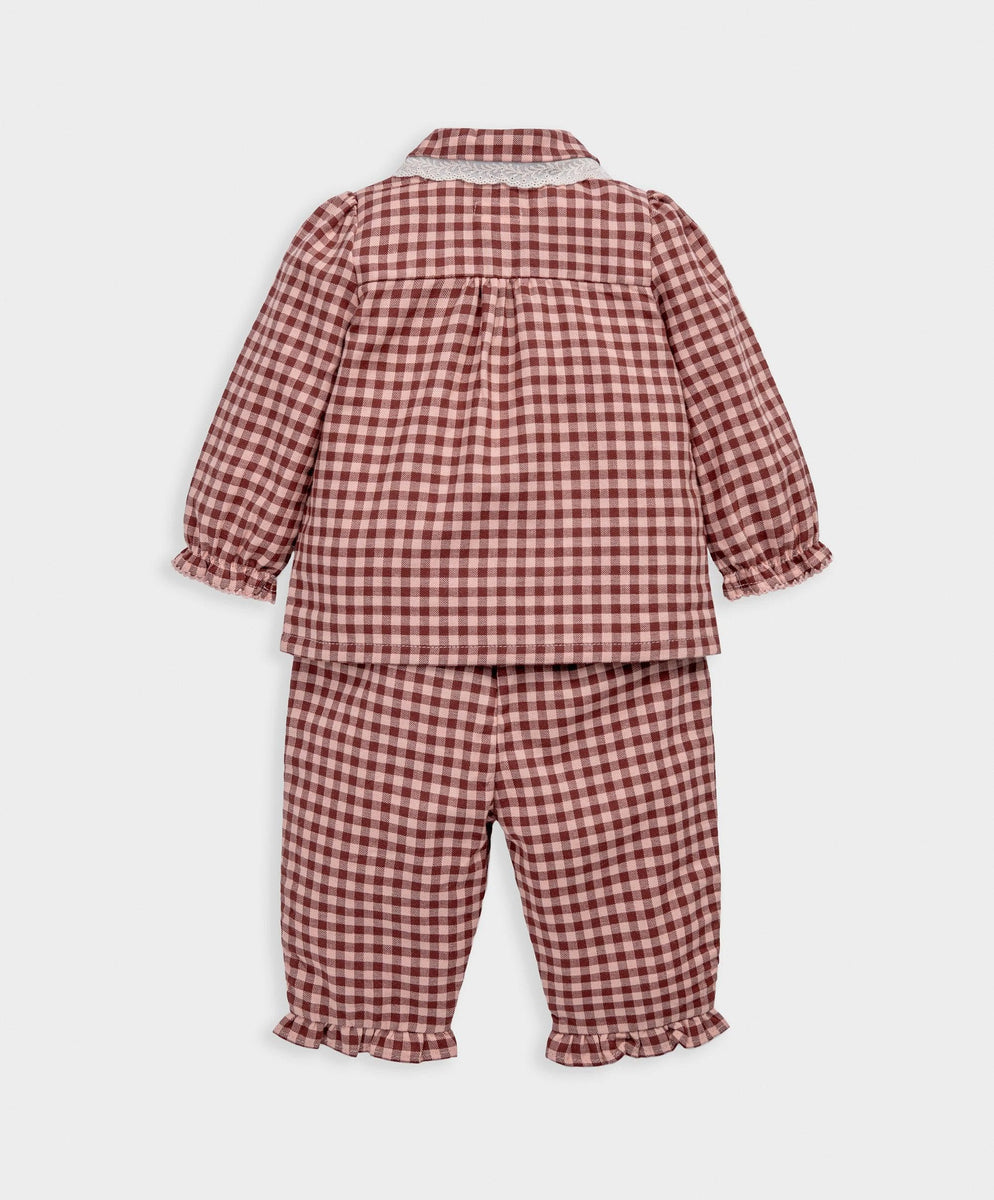 Burgundy Gingham Pyjamas – Mamas & Papas UK