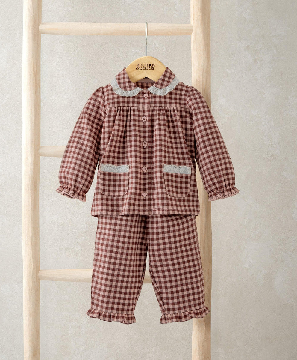 Burgundy Gingham Pyjamas – Mamas & Papas UK