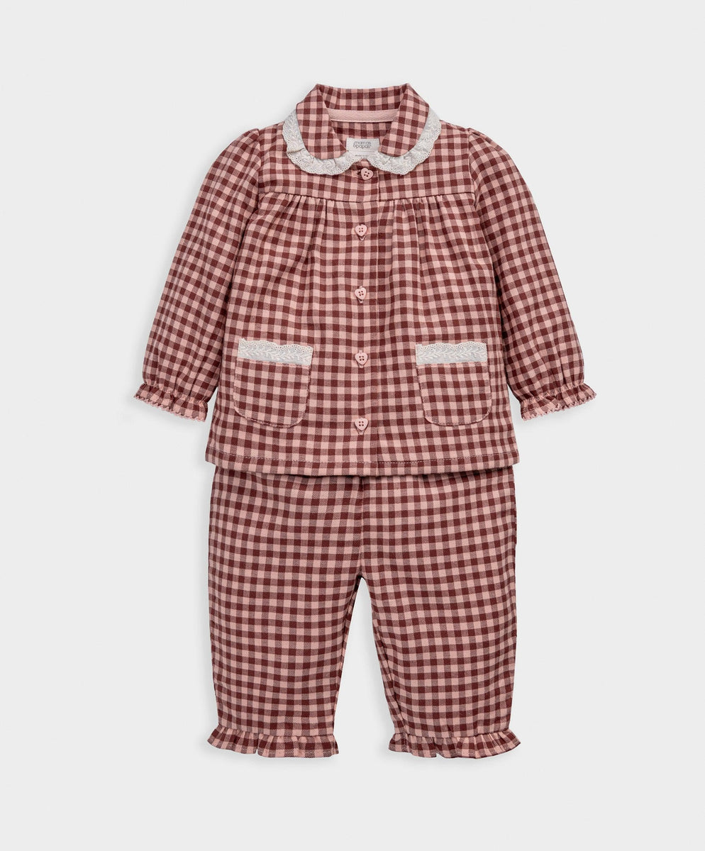 Burgundy Gingham Pyjamas – Mamas & Papas UK