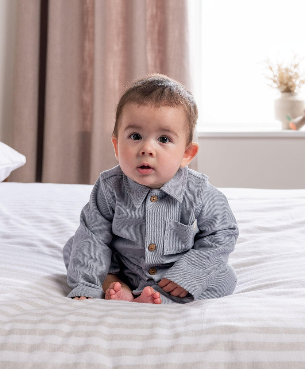 Collared Romper - Blue – Mamas & Papas UK