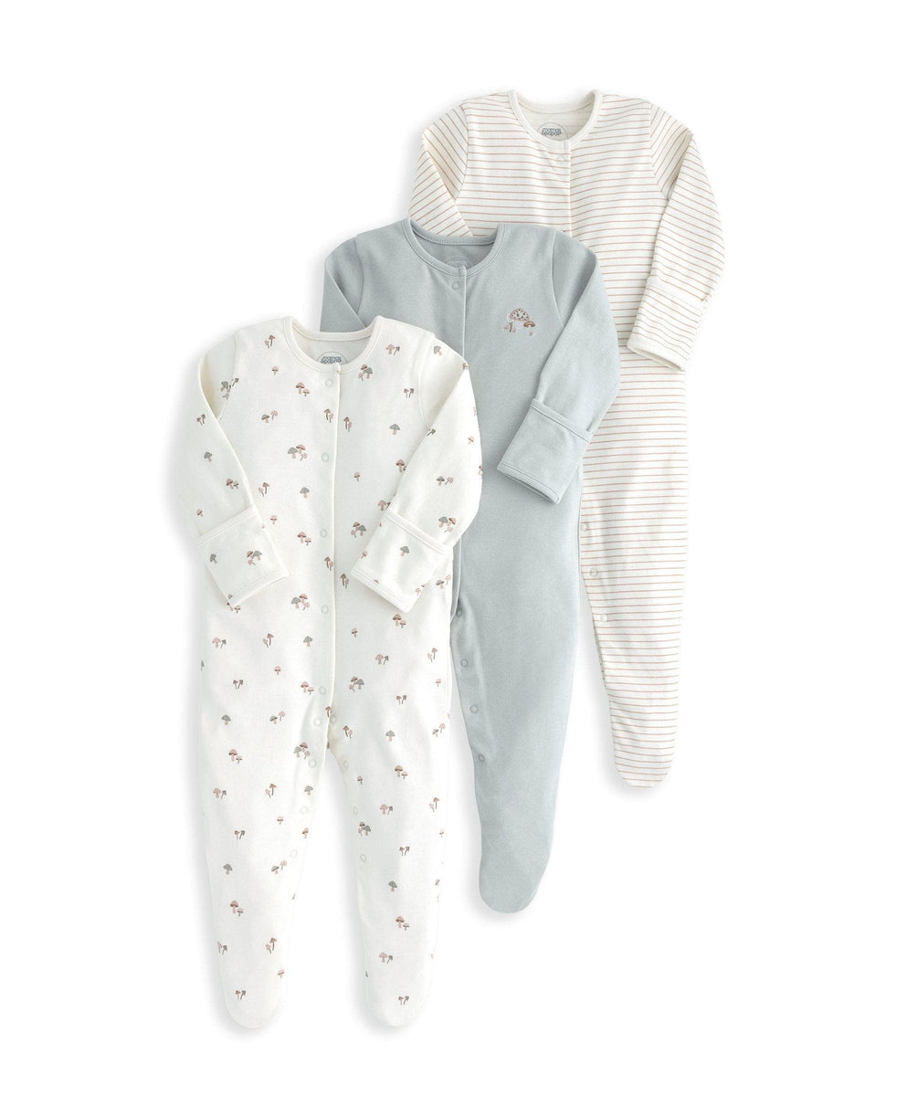 Sleepsuits (Pack of 3) - Mushroom Print – Mamas & Papas UK