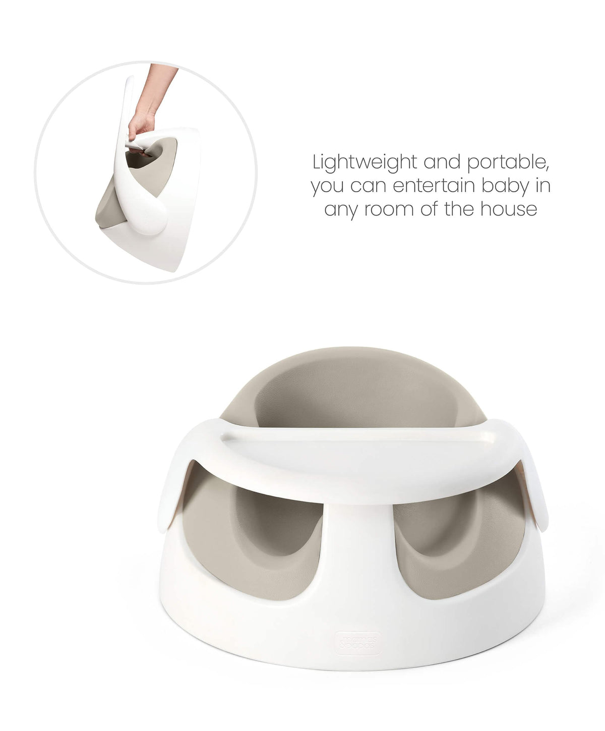 Snug Floor Seat with Activity Tray - Clay – Mamas & Papas UK